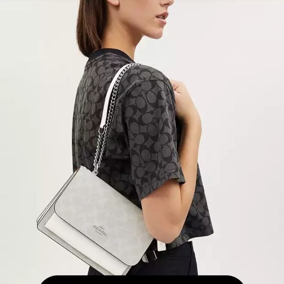 Coach | Bags | New Klare Crossbody In Signature Canvas In Glacier White ...